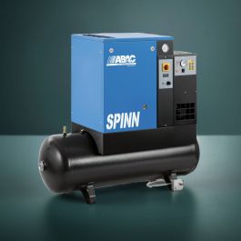 ABAC, SPINN E, Screw Compressor, 5.5Kw/7.5hp, 26.7 CFM, 10 Bar, Dryer ...